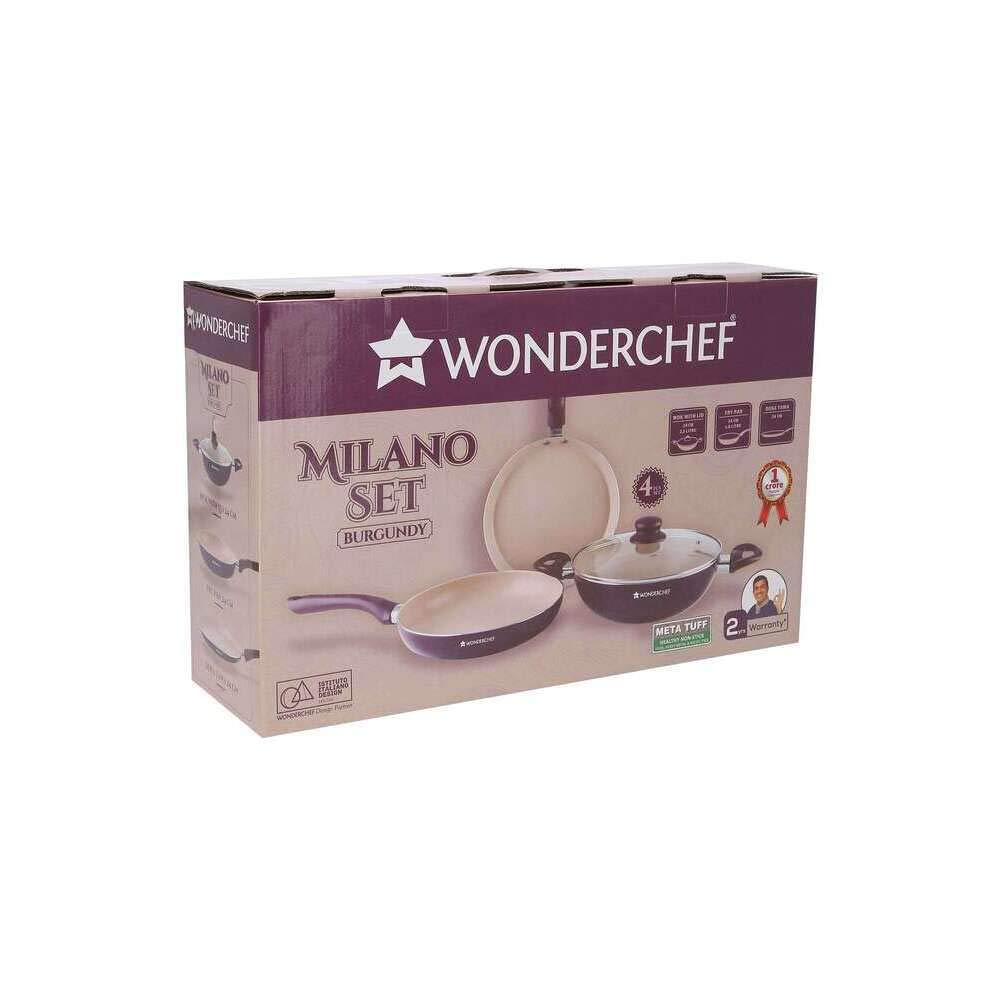 Buy Wonderchef HomeStop Round Milano Non Stick Cookware (Brown, Free ...