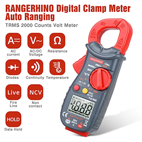 Snapklik.com : Multimeter,2000 Count Digital Clamp Meter,Volt Meter For ...