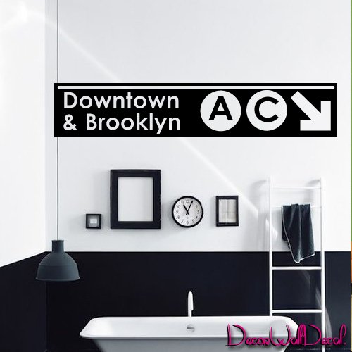 Subway Wall Decal Signboard Sign Downtown Brooklyn M1589 – Yaxa Colombia