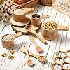 Amazon.com: Bee Wooden Measuring Cup and Spoon Set - 8 Piece Quality ...
