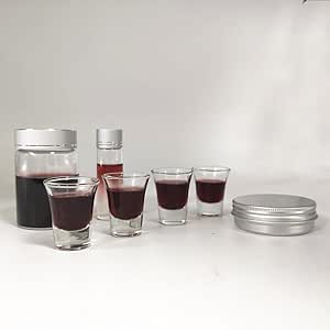 Amazon.com: Portable Communion Service Set With 4 Cups,Juice Bottle ...