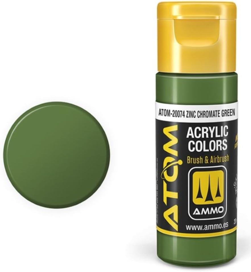 Amazon.com: AMMO of Mig Jimenez S.L Atom: Zinc Chromate Green Acrylic ...