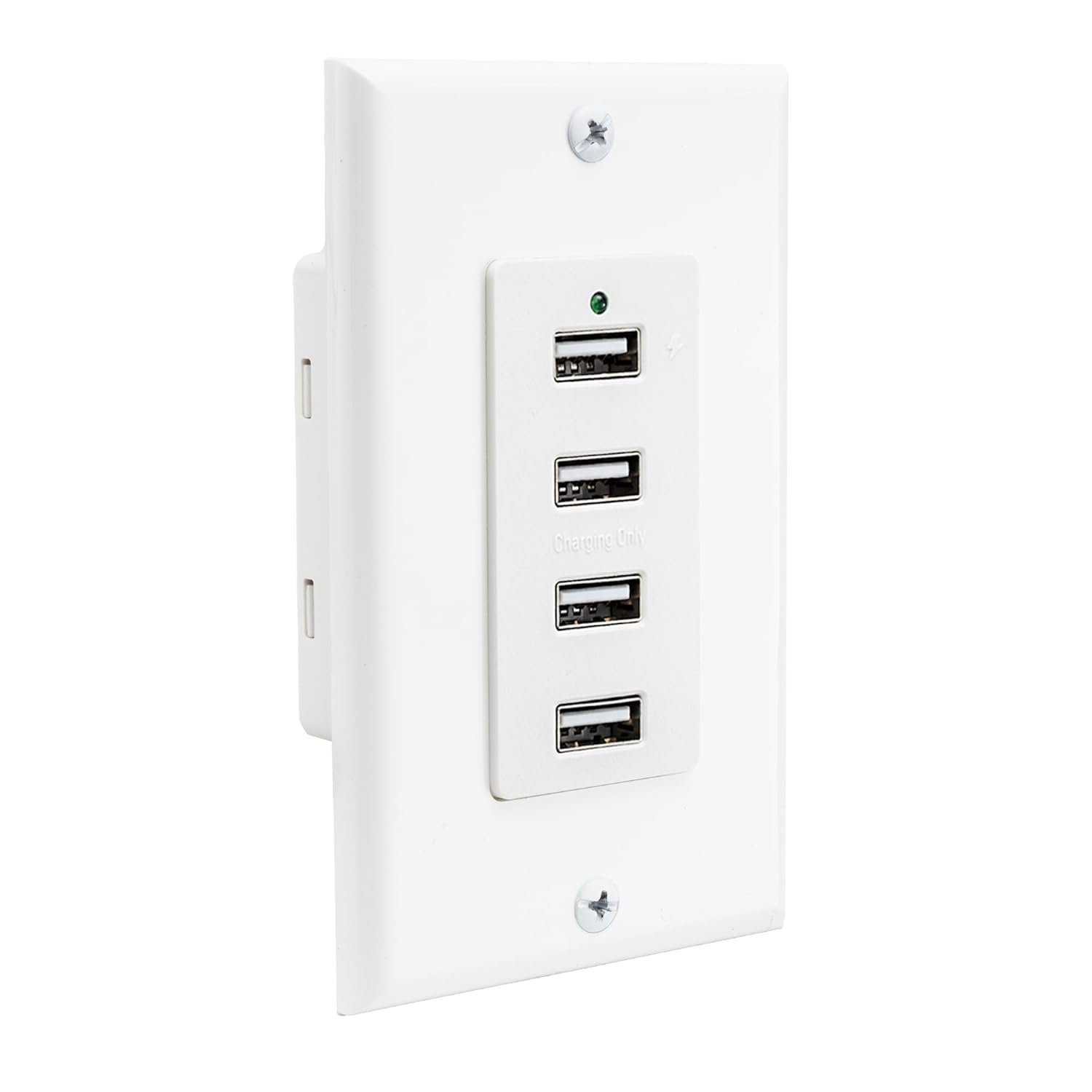 RecPro RV Wall Mount USB Charger with Wall Plate | 4 USB Ports | 12V DC ...