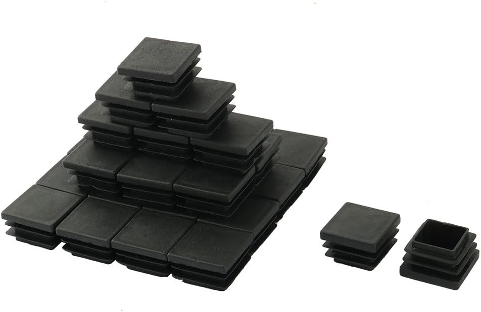 uxcell Plastic Square Table Chair Leg Feet Tube Pipe Insert End Cap ...