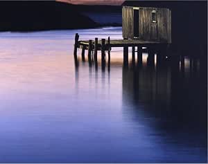 Amazon.com: Bruce McGaw Graphics Sunset Dock by Derek Jecxz, Art Print ...