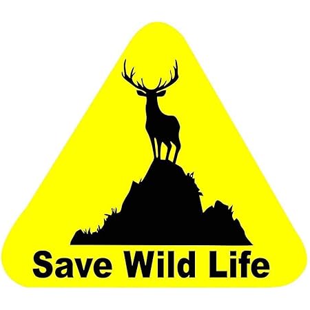 SIGN EVER Save Wildlife Sticker Black and Yellow Swift Ertiga Brezza ...