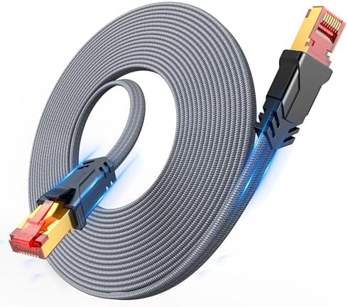 Amazon.com: Snowkids Cat 8 Ethernet Cable 20 FT, Flat High Speed 20 FT ...