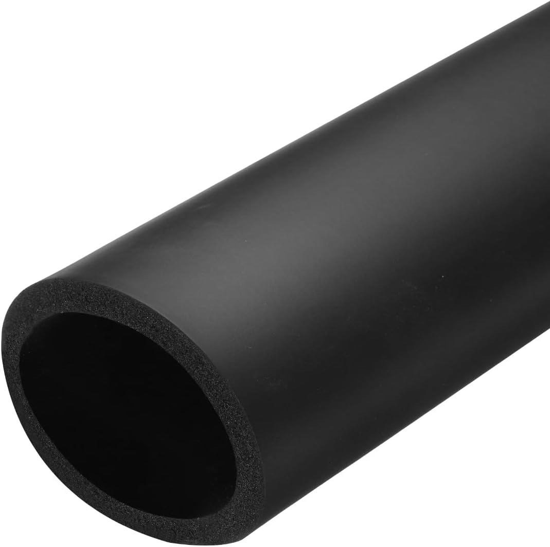 sourcing map Pipe Insulation Foam Tube Lagging Insulation Pipe 50mm(2") ID 64mm OD 20" Heat ...