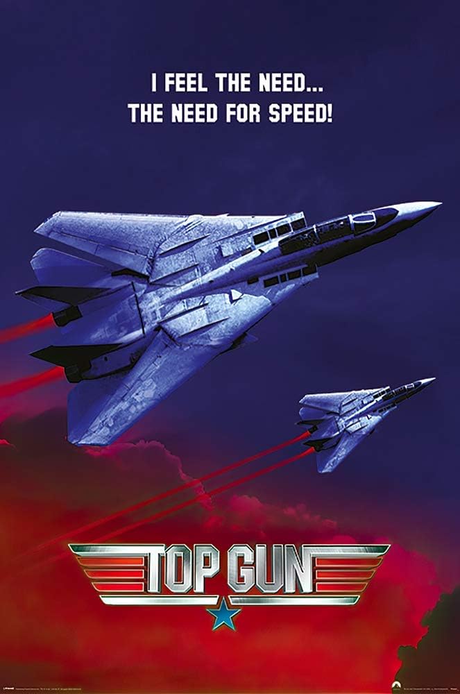Amazon.com: Top Gun - Movie Poster (The Need For Speed) (Size 24" x 36 ...