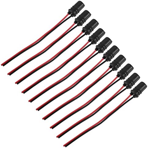 Amazon.com: X AUTOHAUX 10pcs Car T10 194 Round Pre Wired Harness Female ...