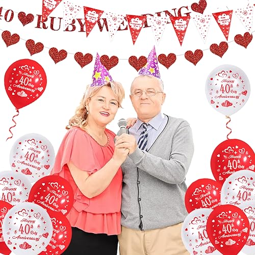 Ruby Wedding Anniversary Decorations , 40th Wedding Anniversary ...
