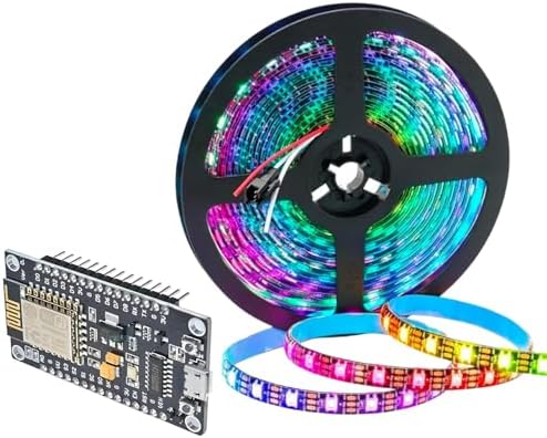 Buy WS2812B RGBIC Pixel Strip + ESP8266 IoT Board Combo | 5M 60LEDs/M ...