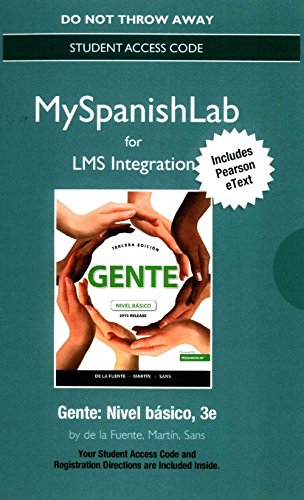 Amazon.com: LMS Integration: MyLab Spanish with Pearson eText ...