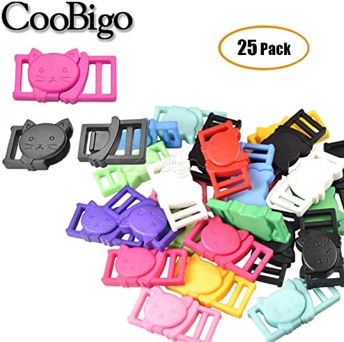 Amazon.com: 25pcs 3/8" (11mm) Cat-Head Plastic Safty Breakaway Buckles ...