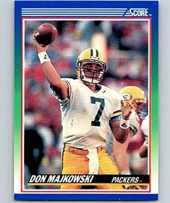Amazon.com: 1990 Score Football #15 Don Majkowski Green Bay Packers ...