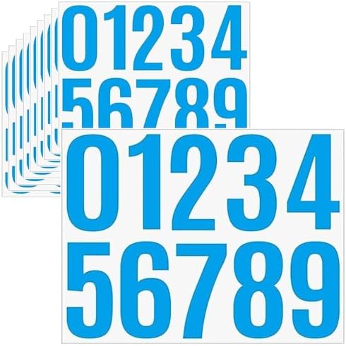 Amazon.com: 6 Sheets Mailbox Numbers Stickers 60 Pieces 4 Inch ...