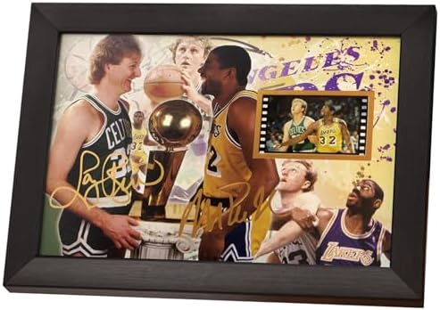 Amazon.com: veratwo Signed Larry Bird & Earvin Johnson Basketball ...