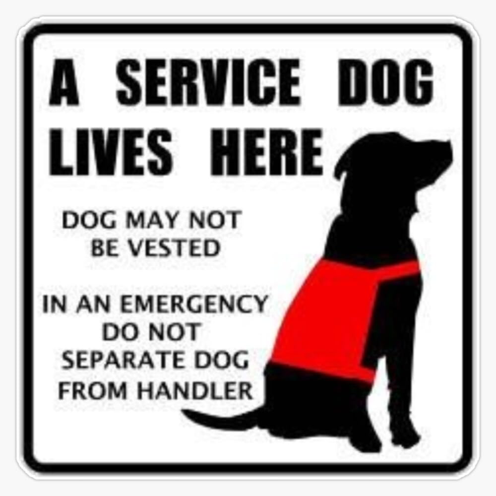 Amazon.com - Service Dog Home Sticker Vinyl Decal Bumper Sticker 5"