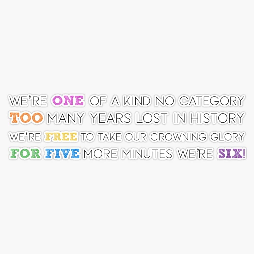 Amazon.com: SIX The Musical: We're SIx! Sticker Bumper Sticker Vinyl ...