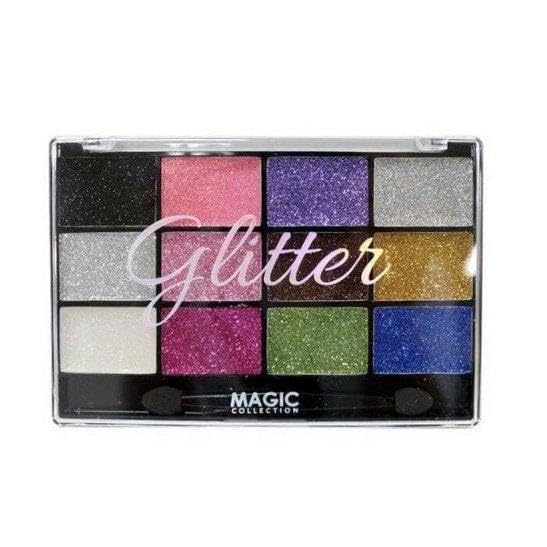Amazon.com : Magic Collection GLITTER EYESHADOW PALETTE #EYE1019 ...