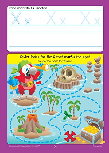 School Zone - Printing Fun! Write & Reuse Workbook - Ages 4 to 6 ...