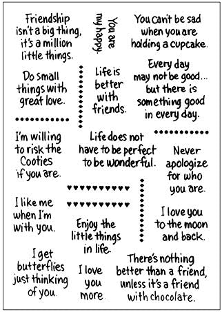 Amazon.com: arriettycraft Verses Friendship Love You Clear Stamps for ...