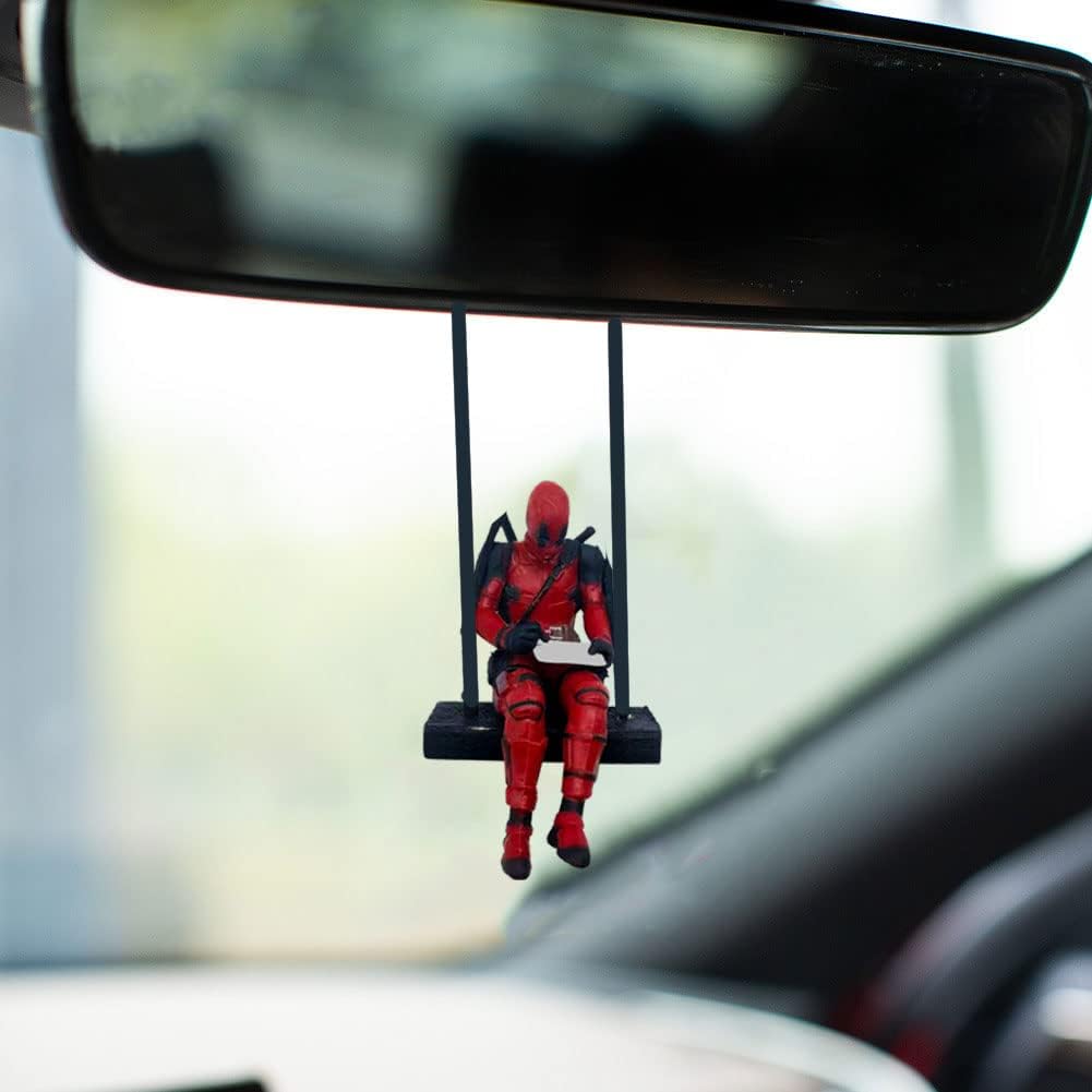 Amazon.com: Funny Anime Car Mirror Hanging Accessories Car Pendant ...