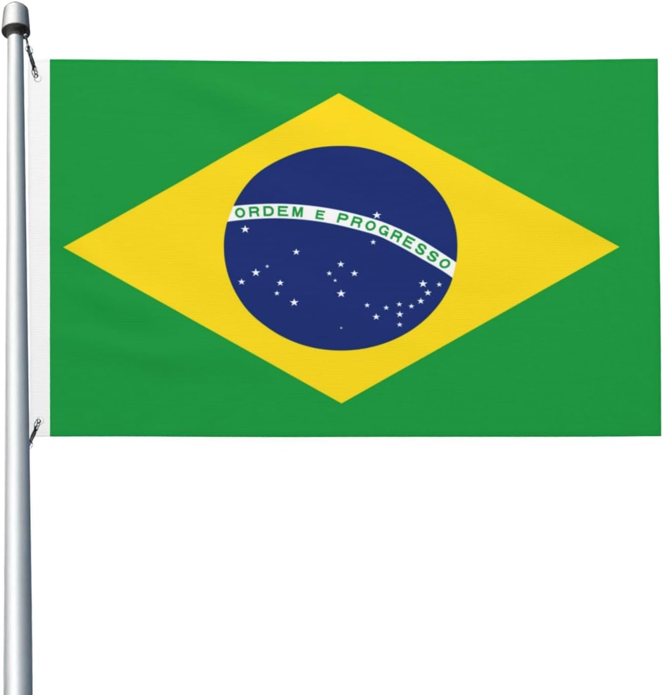 Amazon.com : Double Sided Brazil Flag 3x5 ft Outdoor - 210D Polyester ...