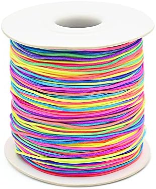 45m Beads Cord, Thread Cord Rainbow Beading String Cord for Making ...