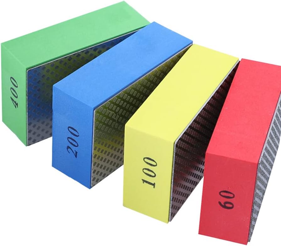 POHOVE 4pcs Diamond Hand Polishing Pads for Ceramic Tile Glass Grinding ...