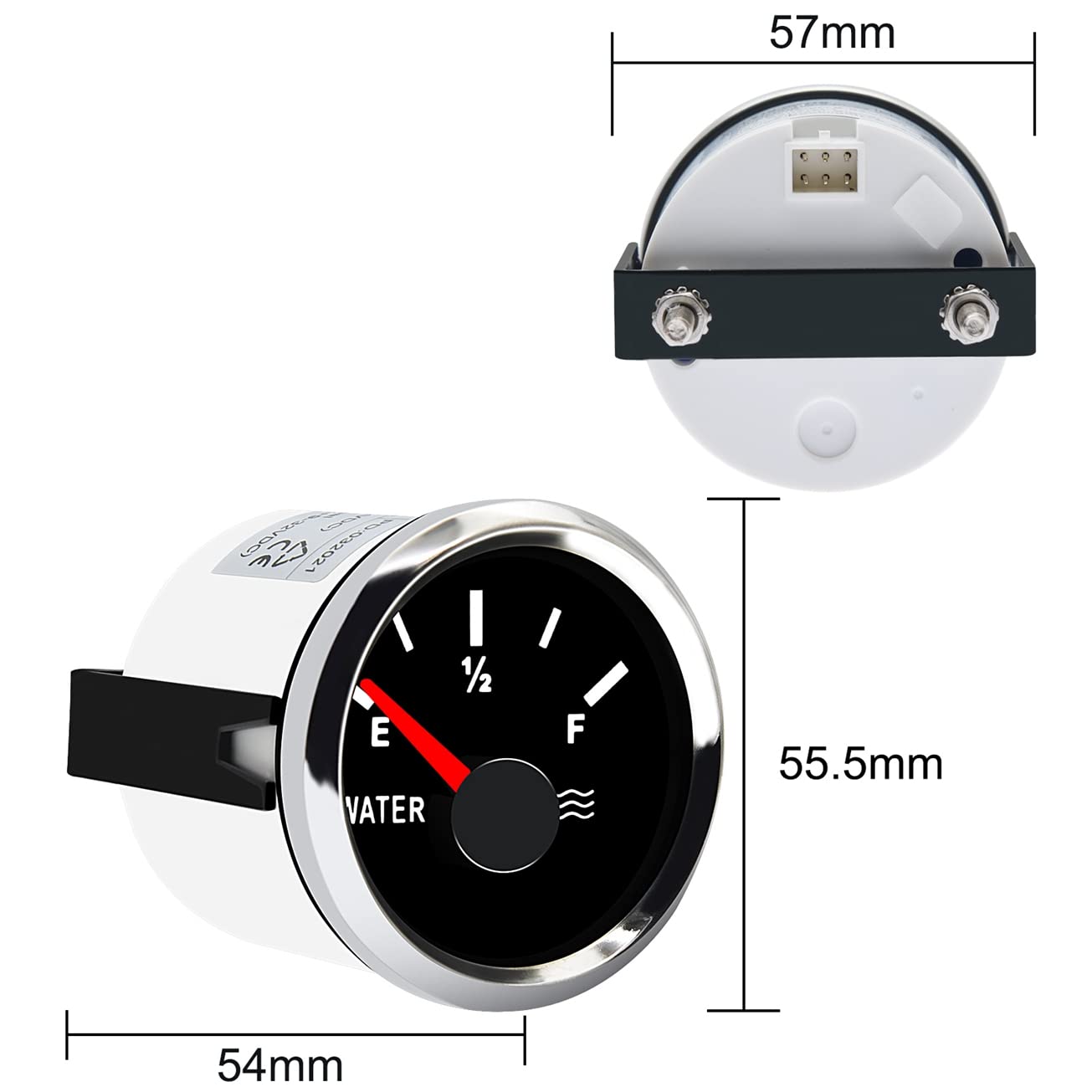 Snapklik.com : Water Level Gauge 52mm Water Tank Level Gauge Empty-Full ...