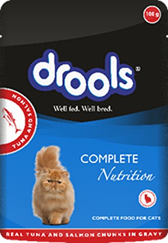 Drools Cat Food Tuna and Salmon Wet Food Pouch, 100 g : Amazon.in: Pet ...