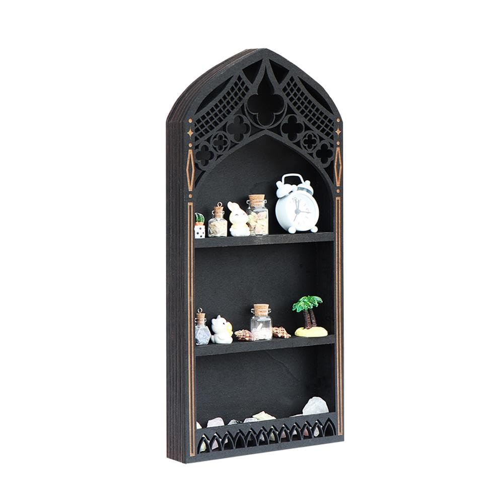 Amazon.com: Gothic Window Crystal Shelf Display for Wall, Miniature ...