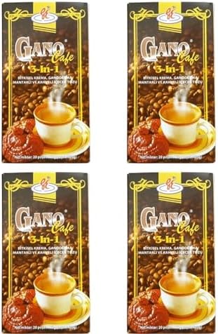 Amazon.com : Gano Instant Coffee Pack Of 4 With 80 Sachets And Reishi ...