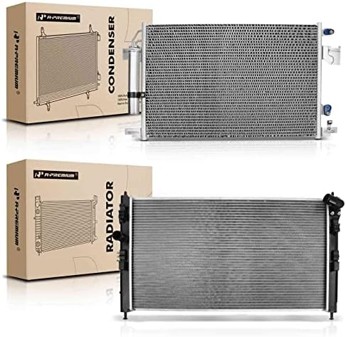 Amazon.com: A-Premium Engine Coolant Radiator & A/C Condenser Cooling ...