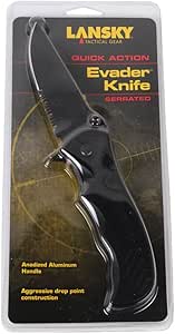 Amazon.com : Lansky Quick Action Evader Liner Lock Knife (3.25" Black ...