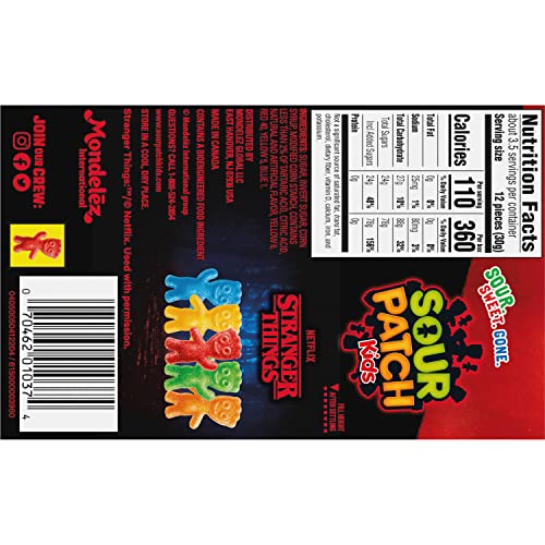 SOUR PATCH KIDS Stranger Things Soft & Chewy Candy, Limited Edition, 12 ...