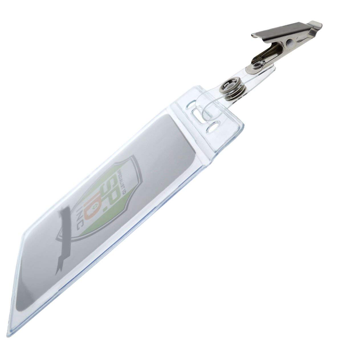 Clothing-friendly Badge Clips Specialist ID 25-Pack Clear Vertical ...