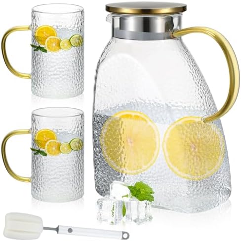 Amazon.com: Maxcheck 1.8 L/ 60 oz Fridge Door Glass Water Pitcher with ...