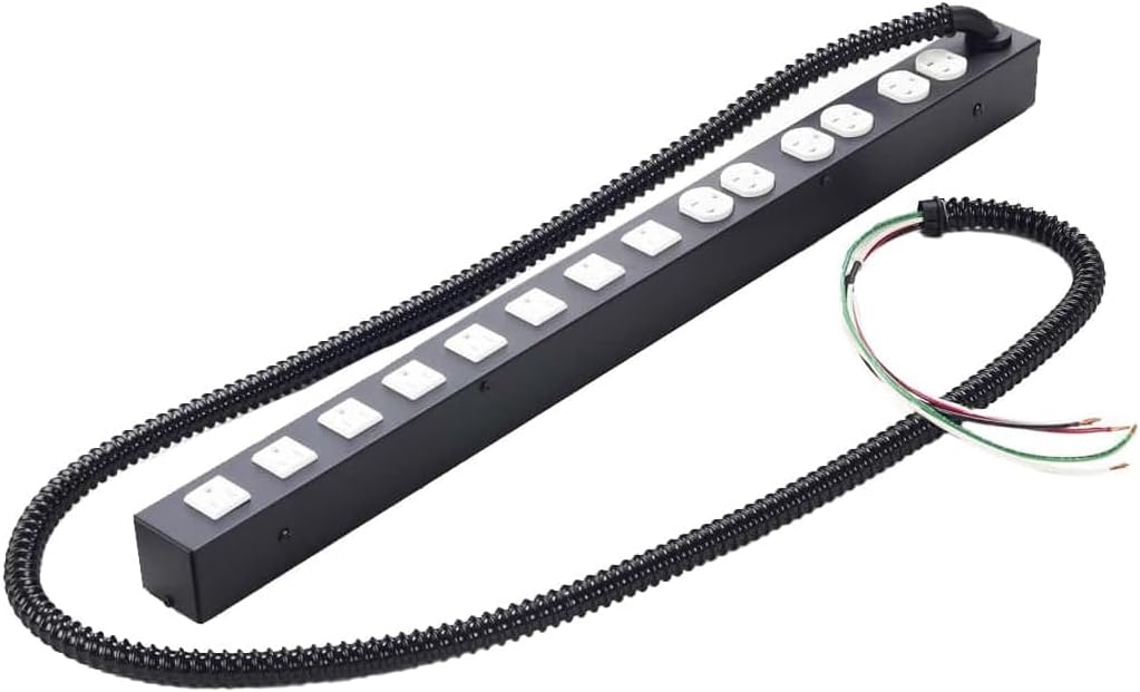 Amazon.com: Lowell ACS-2014-2C-HW 30-Inch Power Strip with 14 (15/20A ...