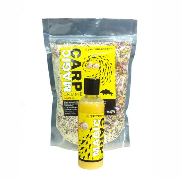 AUF HTERMINATOR Magic CARP Crumb 250GM and Magic CARP Fluid 100ML Fish ...