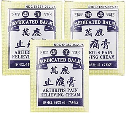 Amazon.com: Medicated Balm, Arthritis Pain Relieving Cream (2.65Oz) - 3 ...
