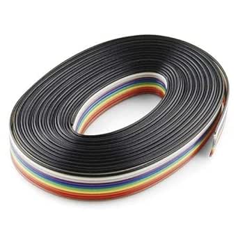 SDT Multicolor Flat Ribbon Cable 10 wire per 1 meter – 2pcs : Amazon.in ...