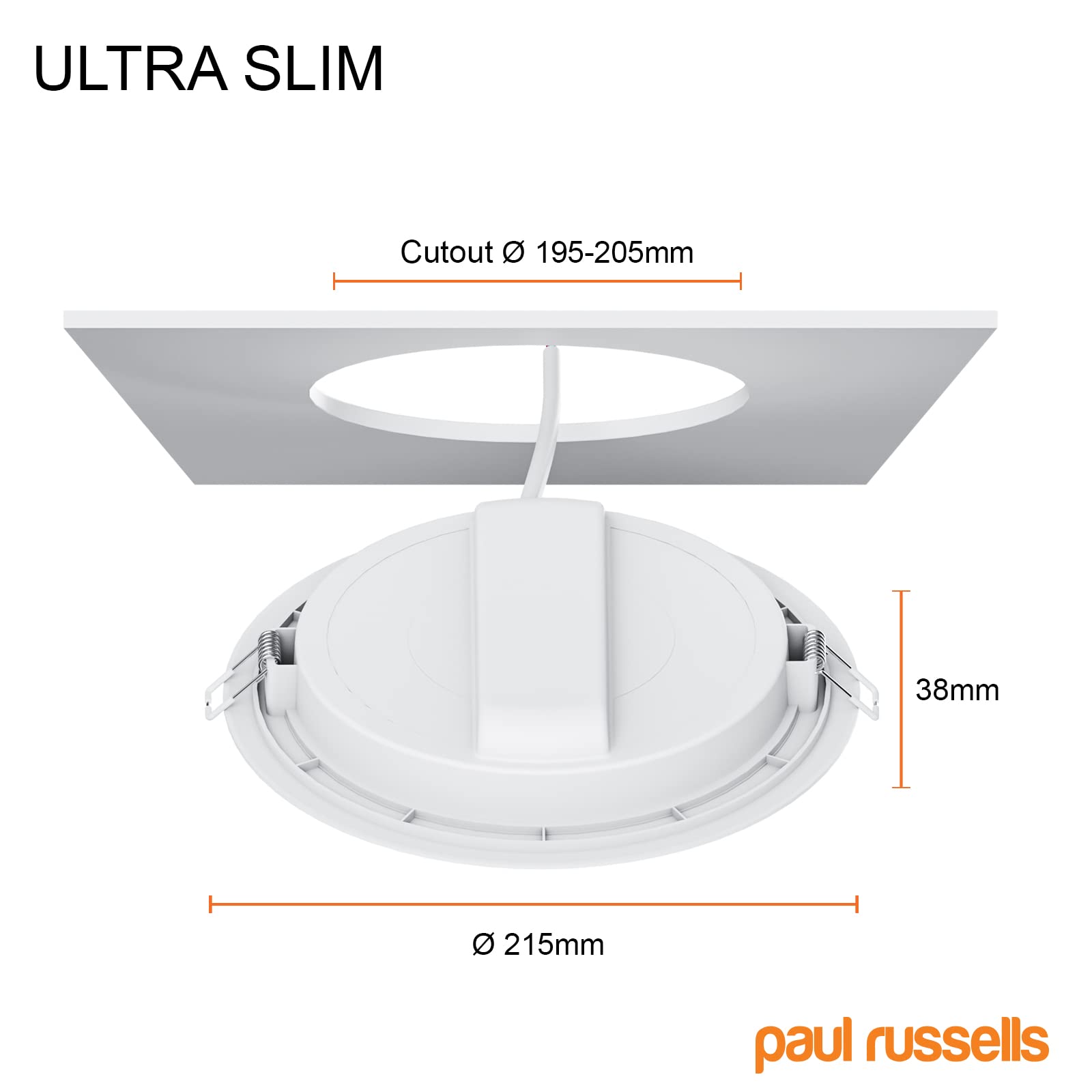 paul russells LED Ceiling Downlights, 24W Slim Recessed Bathroom ...