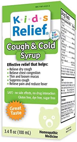 Amazon.com: Kids Relief Cough & Cold Syrup for Kids 0-12 Years, for Dry ...
