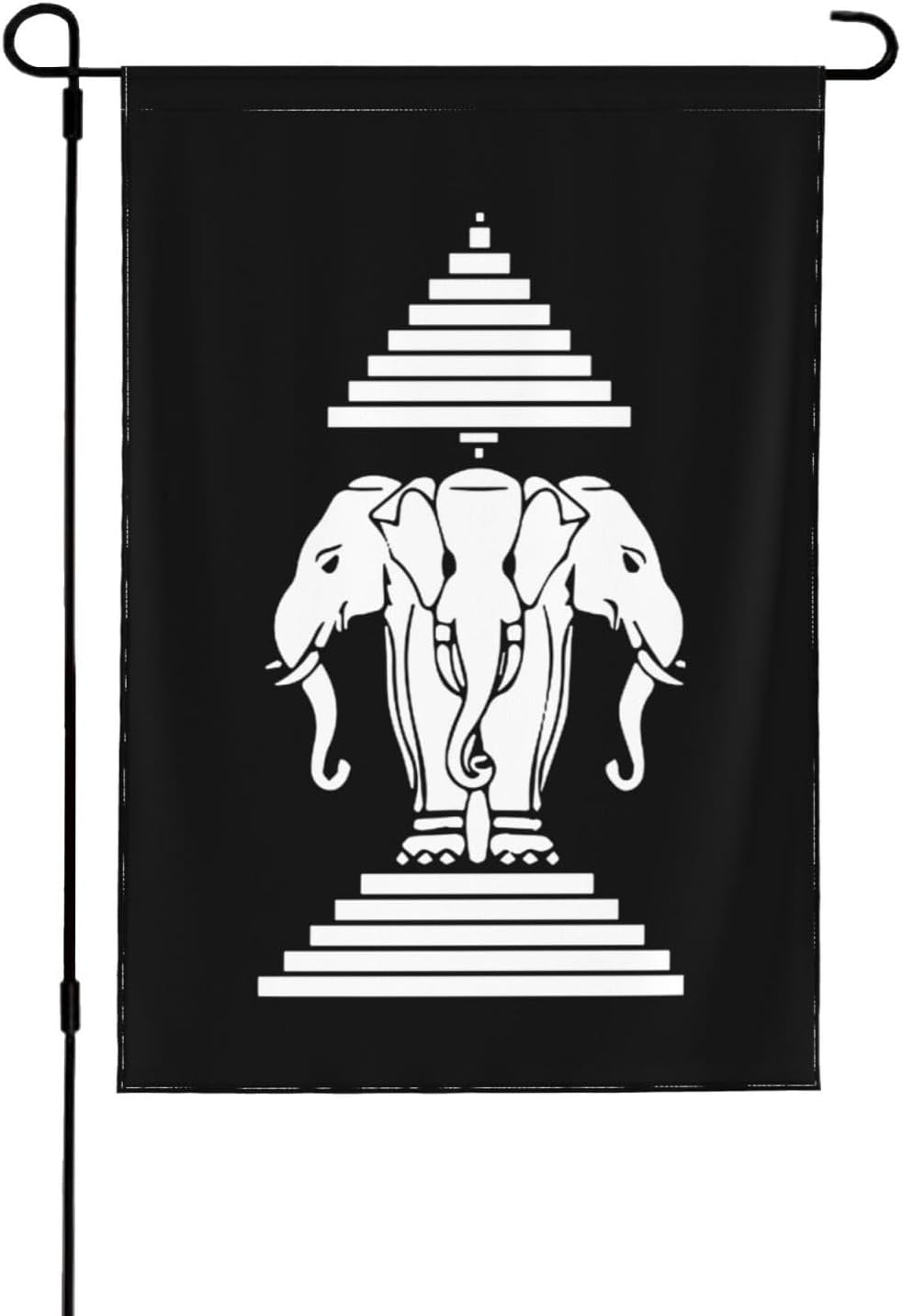 Amazon.com : Laos Three Headed Elephant Garden Flag Double Sided ...