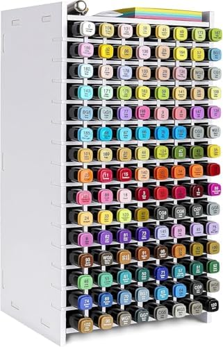 Mardili Art Marker Storage Rack for 120 Markers Watercolour Brushes ...