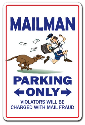 Amazon.com: Mailman Sign | Indoor/Outdoor | Funny Home Décor for ...