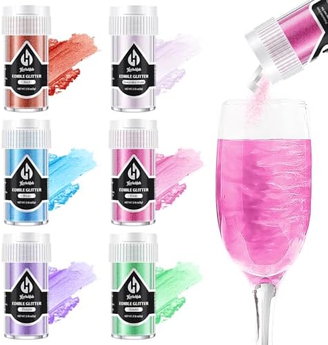 Amazon.com: Smalltongue Edible Glitter, 14 Colors(5g/bottle) Food Grade ...