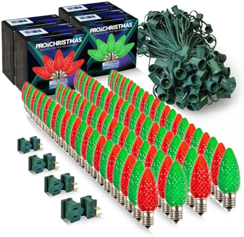 Amazon.com: Pro Christmas C9 LED Christmas Light Kit for Rooflines ...